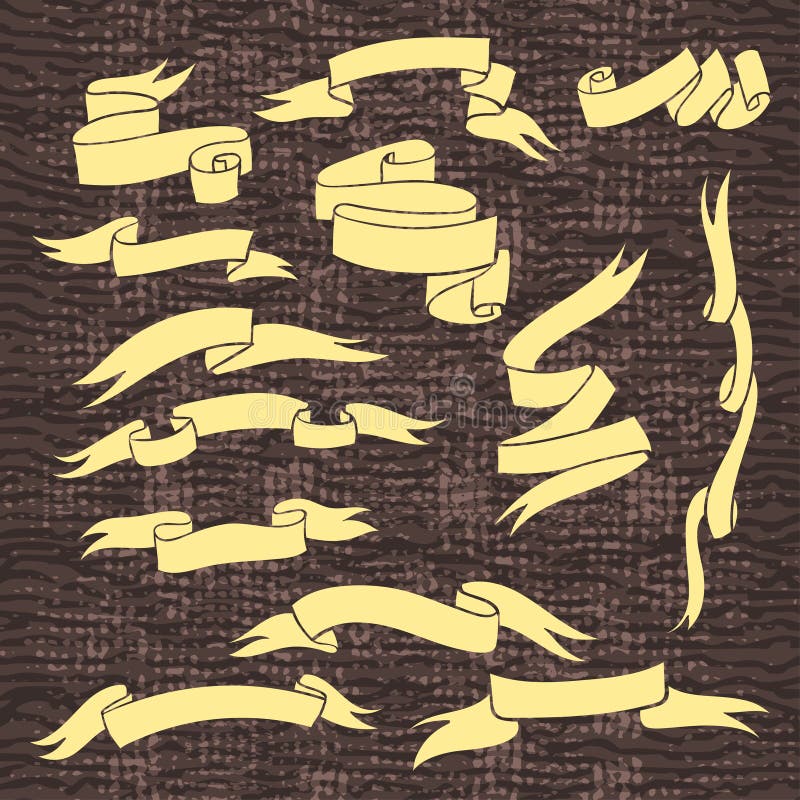 Big Set Retro Design Ribbons Elements. Vector Collection Stock Vector ...