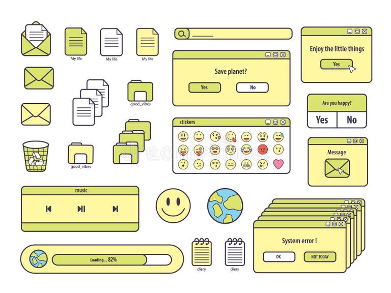 Aesthetic Browser Window Stock Illustrations – 267 Aesthetic Browser ...