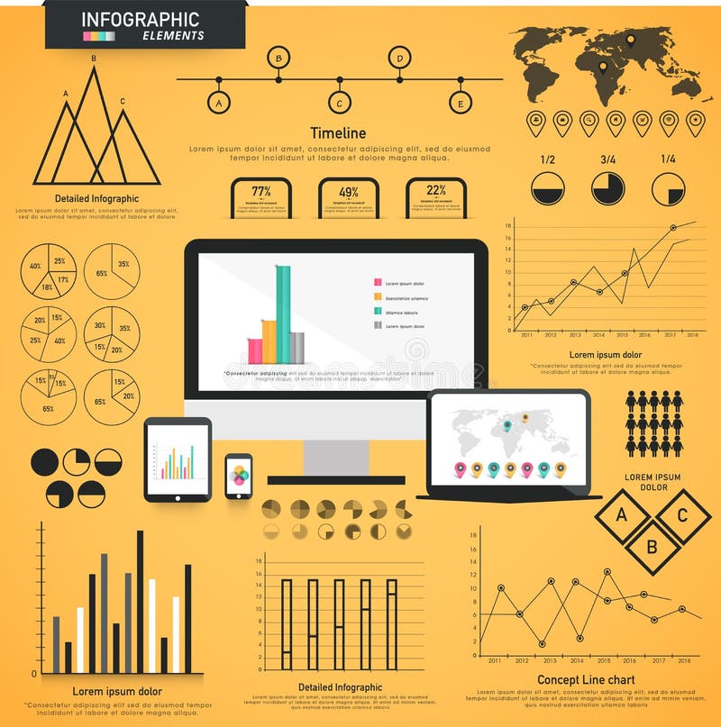 Creative Statistical Infographic Elements Stock Illustrations – 376 ...