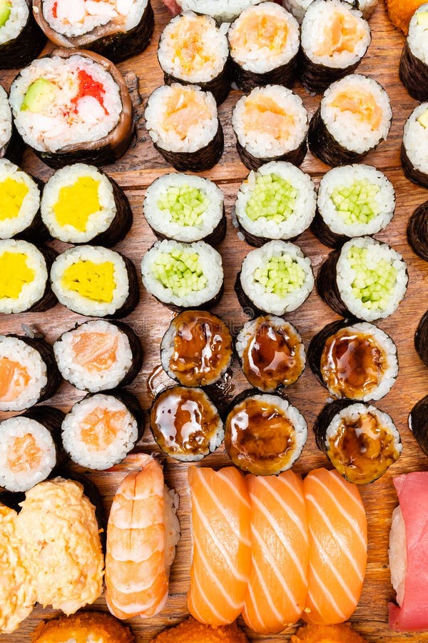 Big sushi set stock image. Image of delicacy, healthy - 10821243