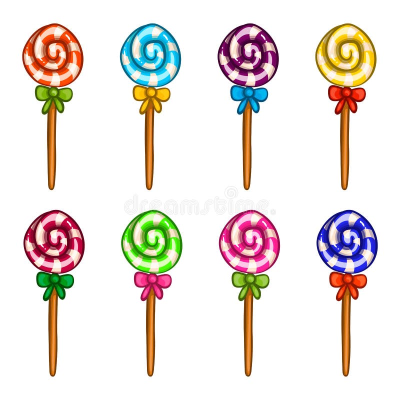 Big Set of Vector Candy Color Stock Vector - Illustration of christmas ...