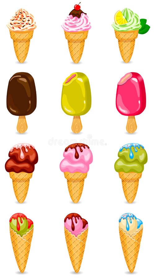 Ice cream stock vector. Illustration of cold, dairy, colored - 19231852
