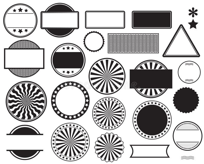 Big Set Templates Rubber Stamps Stock Illustrations – 21 Big Set ...