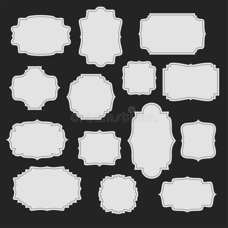 Vintage Frames Labels Big Set Stock Illustrations – 82 Vintage Frames ...