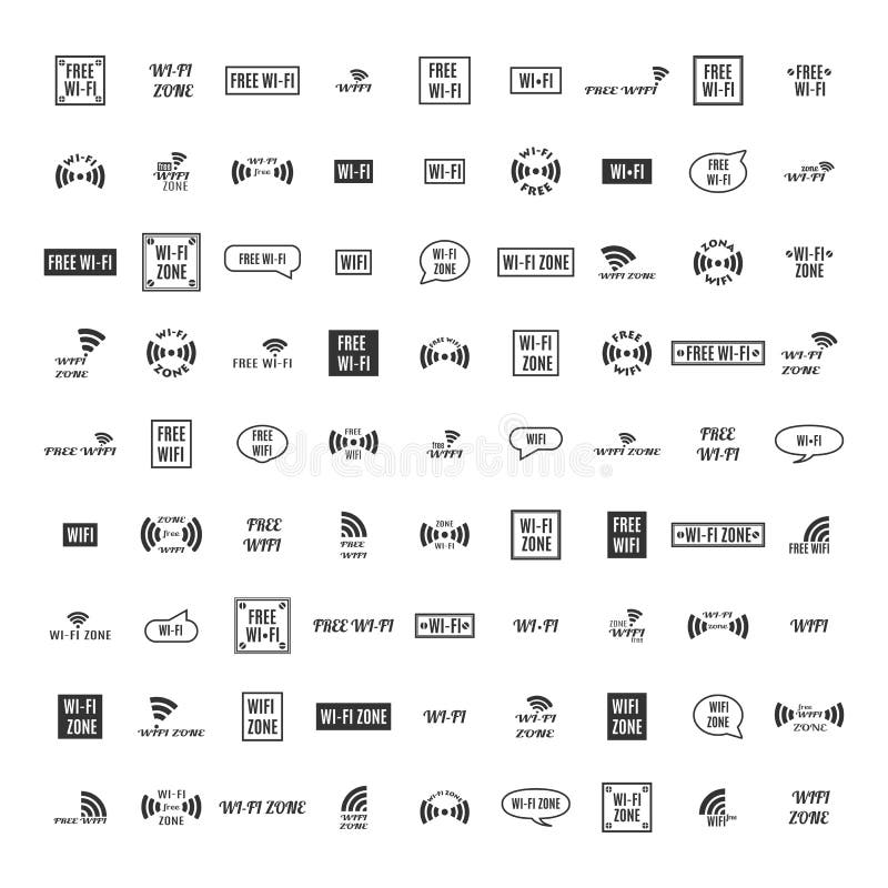 Big Set of Wireless Icons, Vector Illustration Stock Vector ...