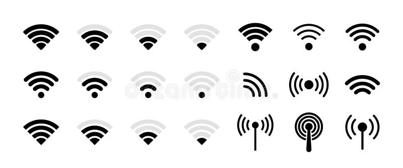 Big Set Wireless and Wifi Icons. Best Collection Stock Vector ... Big Set Wireless and Wifi Icons. Best Collection Stock Vector ...
