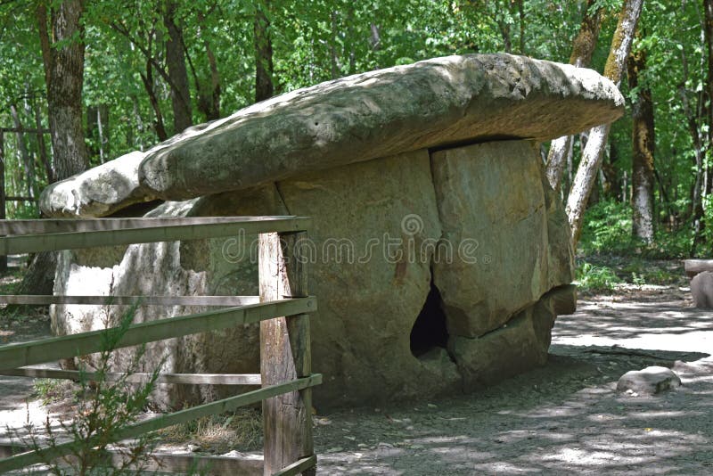 Big Shapsug dolmen stock photo. Image of landmark, alignment - 58953112