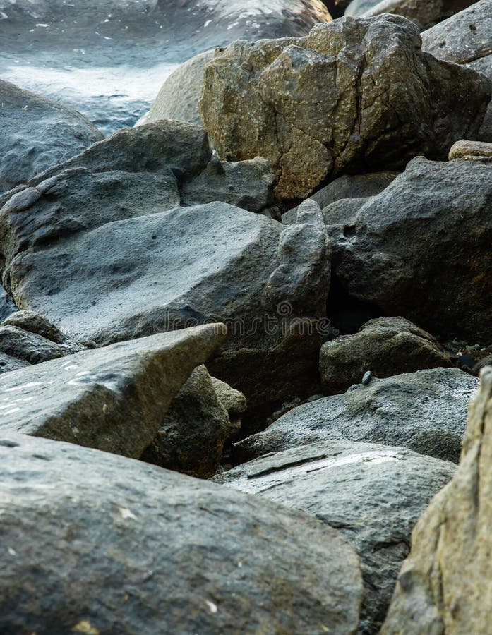 Big Sharp Shape Rock Hill Closeup View Background Stock Image - Image ...