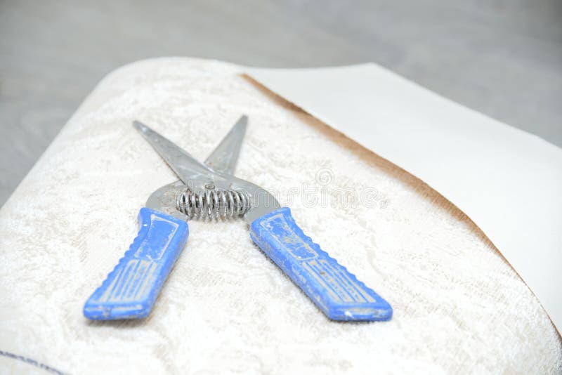 Big Shears for Cutting Wallpaper Stock Photo - Image of light ...