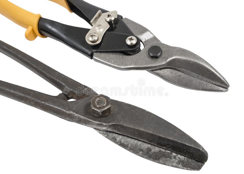 Big Shears With Yellow Handles Stock Image - Image of equipment, shot ...