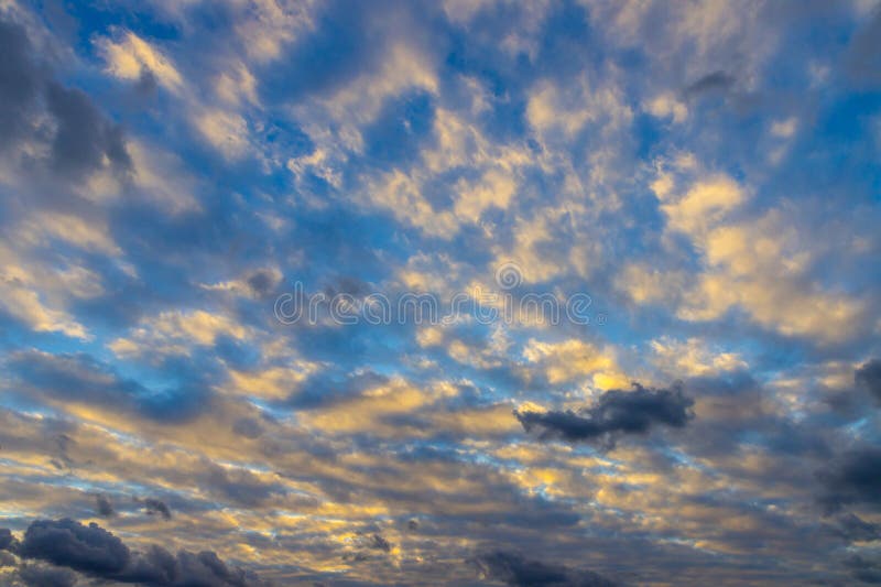 Big Sheep Clouds are Illuminated by Sun from Below Stock Photo - Image ...