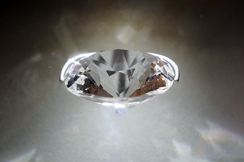 Big Shining Diamond Close Up Isolated Stock Image - Image of precious ...