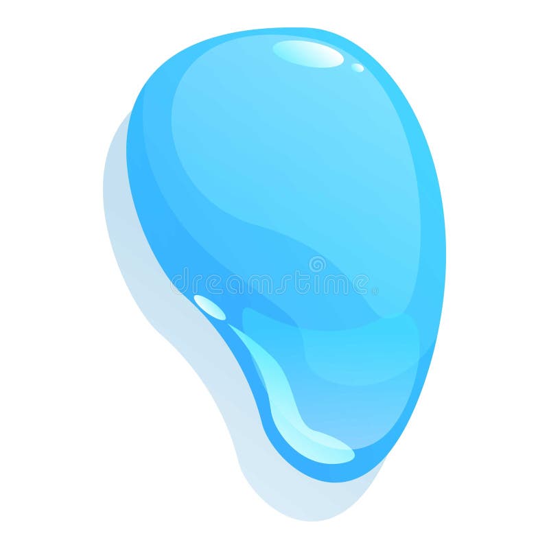 Big Shiny Blue Water Drop Flowing Down Wall Stock Vector - Illustration ...