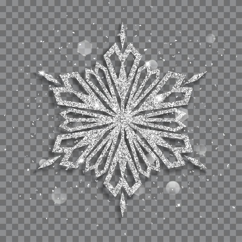 Silver Glitter Snowflake Decoration Stock Image - Image of winter ...