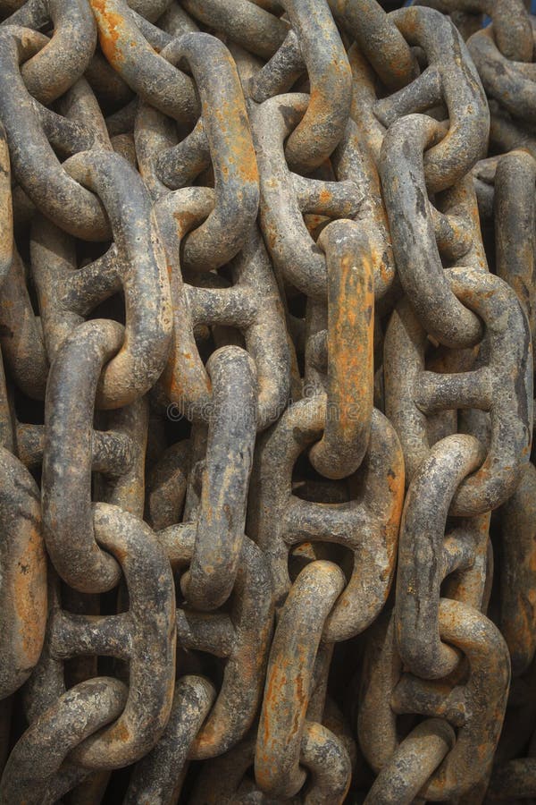 The Big Ship Anchor Chains Close-up Picture Stock Photo - Image of boat ...