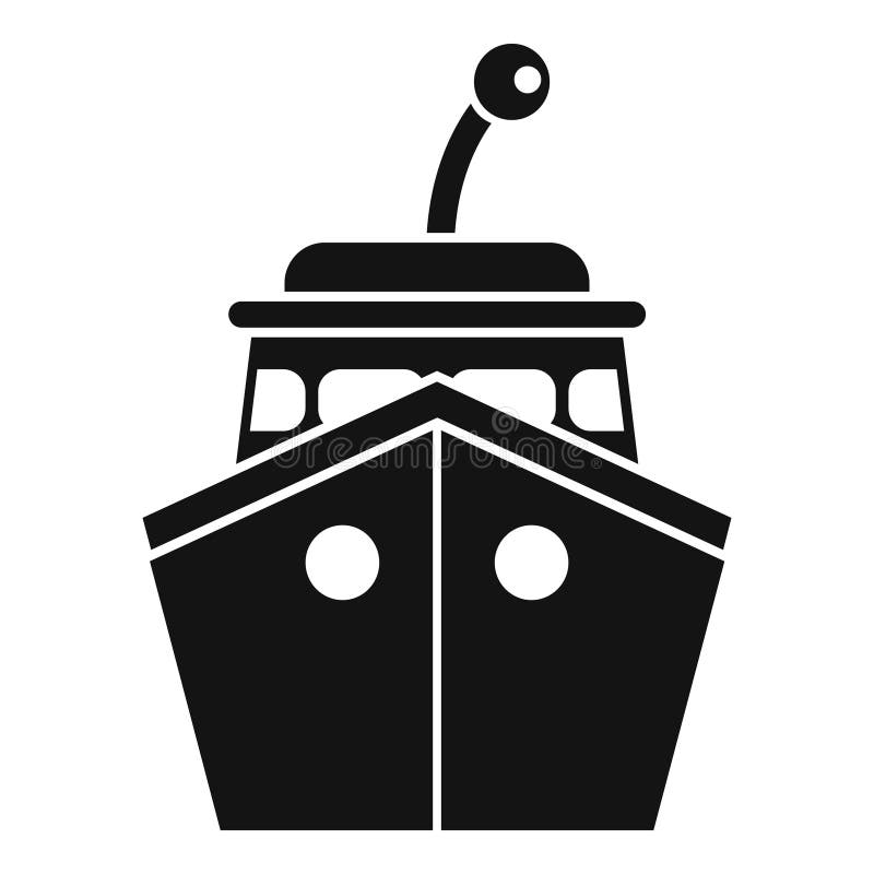 Big Ship Front View Sailing on the Sea Stock Vector - Illustration of ...