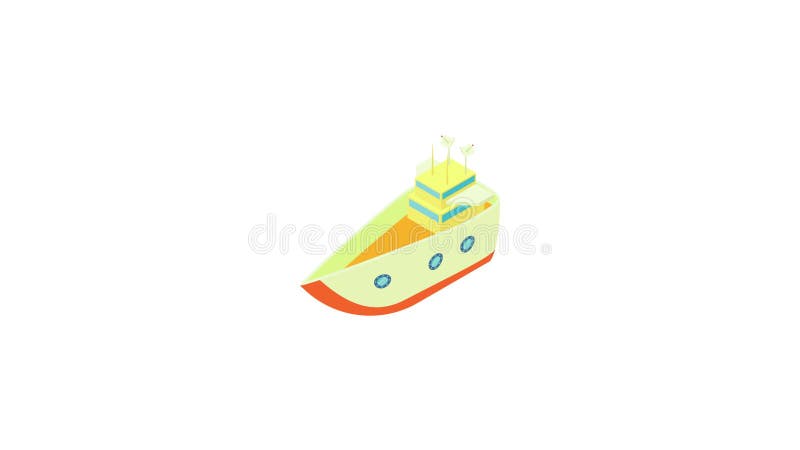 Ship icon animation stock footage. Video of cartoon - 239580000