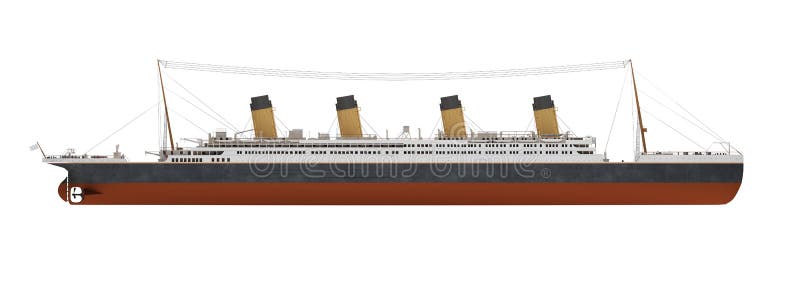 Big ship liner side view stock illustration. Illustration of isolated ...