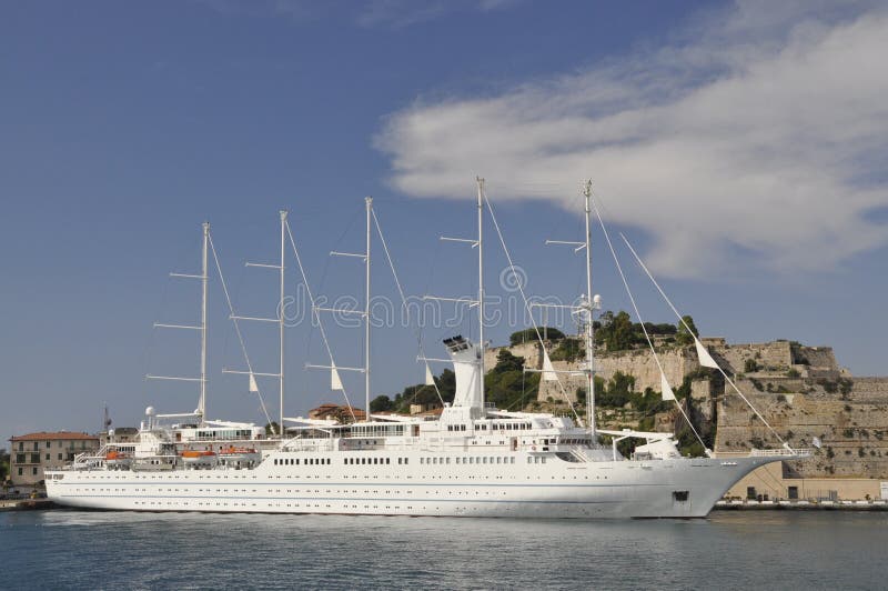 Big ship with sails stock photo. Image of landscape, vacation - 59112304