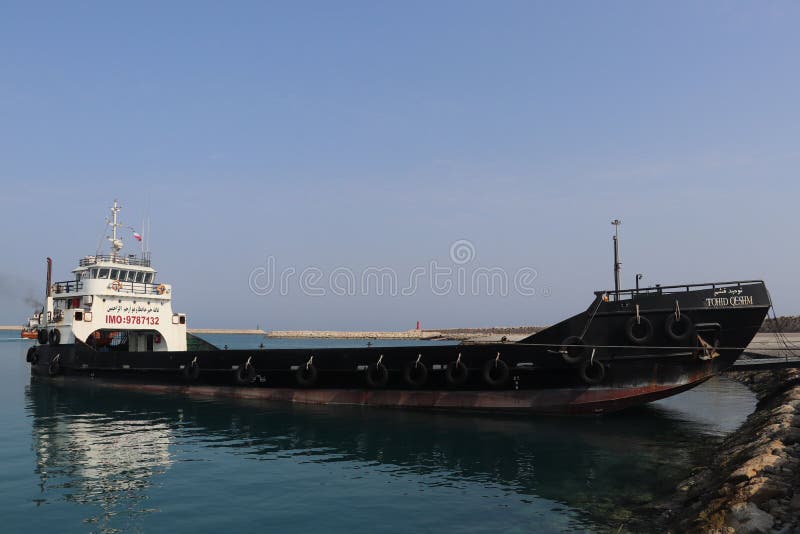 Big Ship on Water Surface in Kish Island, Iran Editorial Stock Photo ...