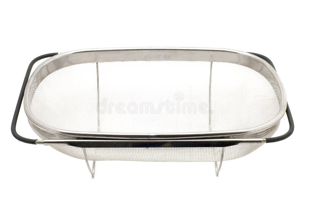 Big sieve on white stock photo. Image of accessory, close - 4841208