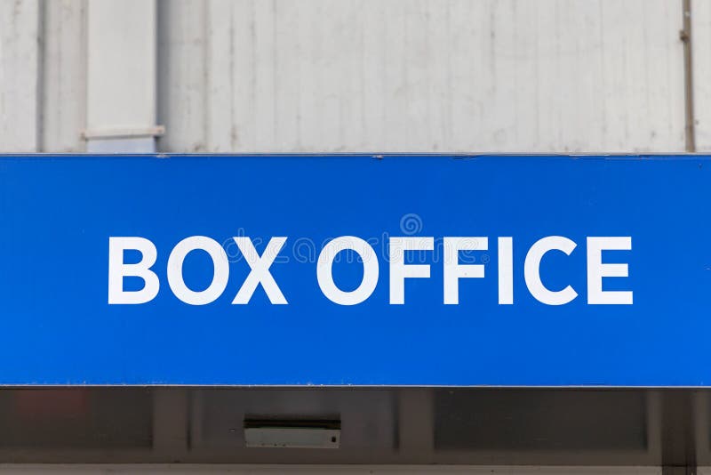 Box Office Sign stock photo. Image of place, board, blue - 197172862