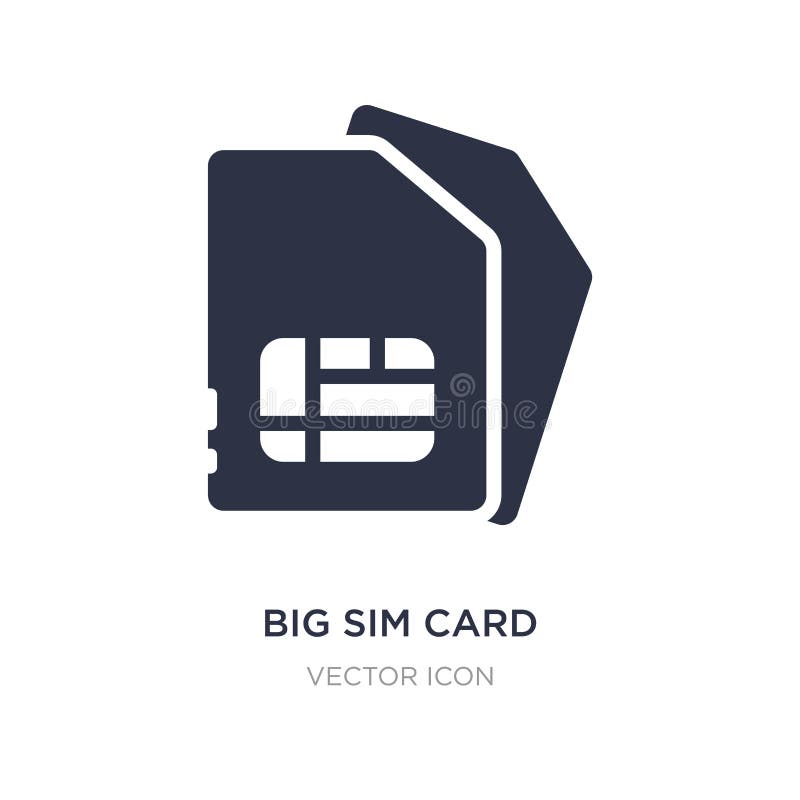 Big Sim Card Icon on White Background. Simple Element Illustration from ...