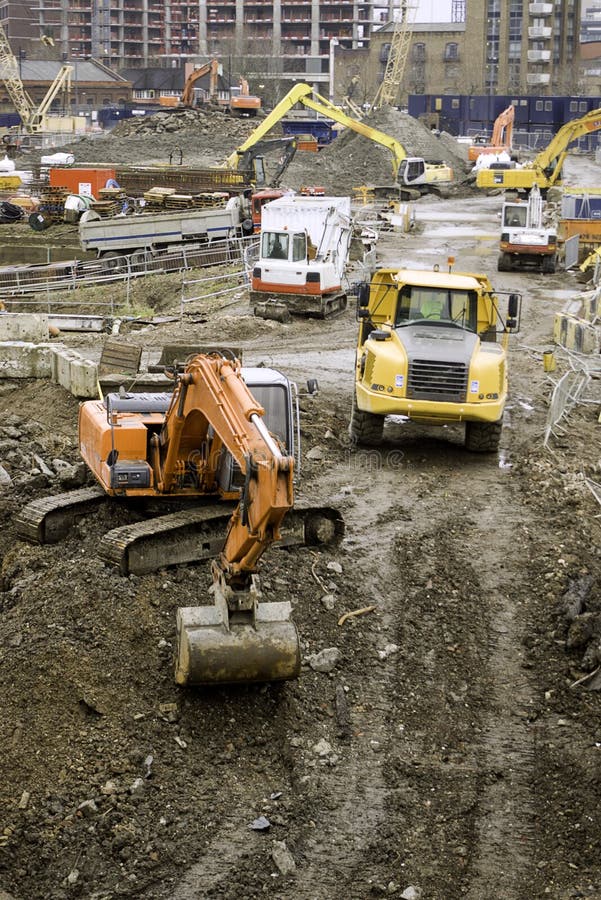 Construction site stock image. Image of areas, build, machine - 1038359
