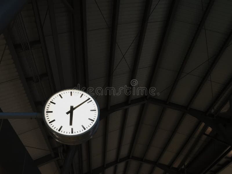 The Big Size of Analog Clock in the Public Area the Railway( Metro ...