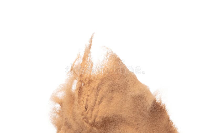 Big Size Sand Flying Explosion, Golden Grain Wave Explode. Abstract ...