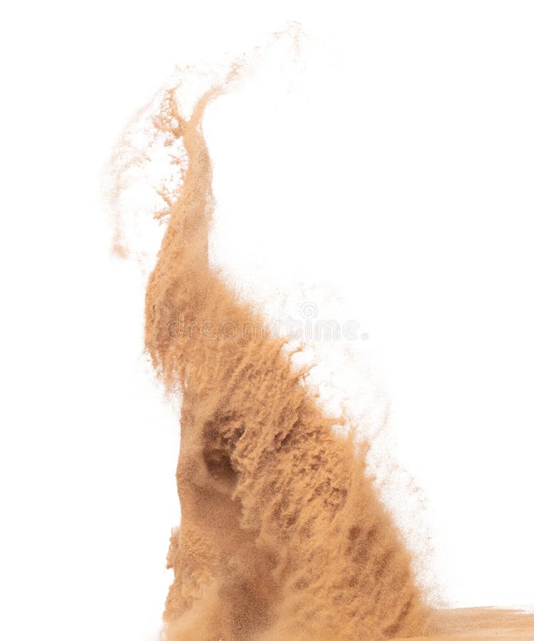 Big Size Sand Flying Explosion, Golden Grain Wave Explode. Abstract ...