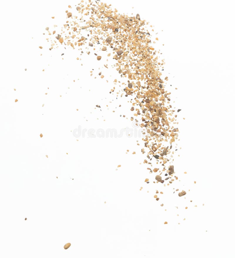 Big Size Sand Flying Explosion, Golden Grain Wave Explode. Abstract ...