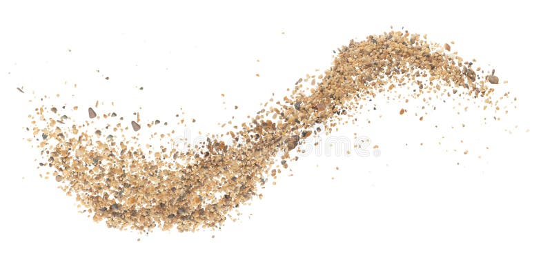 Big Size Sand Flying Explosion, Golden Grain Wave Explode. Abstract ...