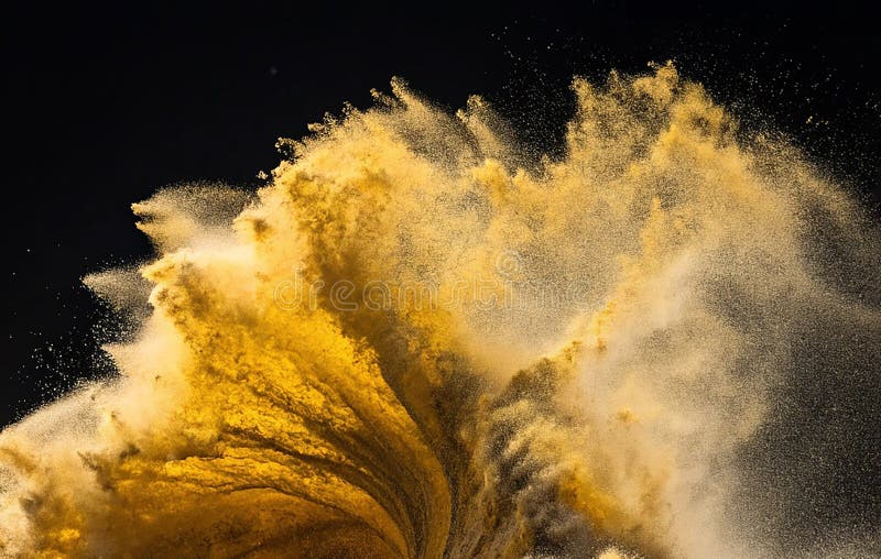 Big Size Sand Flying Explosion Stock Illustration - Illustration of ...