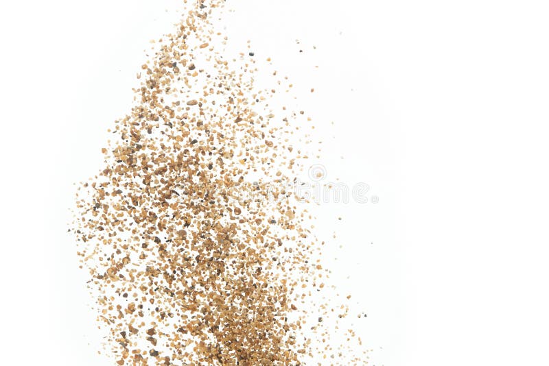 Big Size Sand Flying Explosion, Golden Grain Wave Explode. Abstract ...
