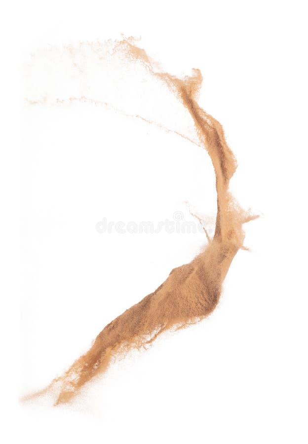 Big Size Sand Flying Explosion, Golden Grain Wave Explode. Abstract ...