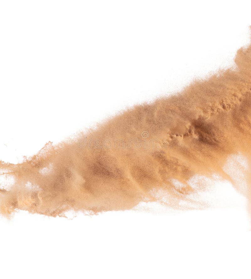 Big Size Sand Flying Explosion, Golden Grain Wave Explode. Abstract ...