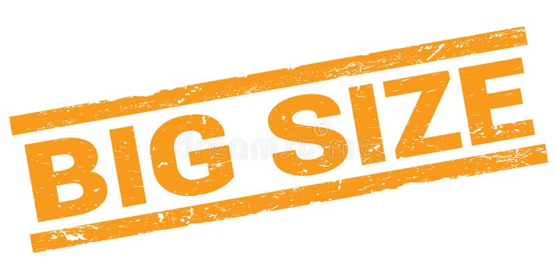 BIG SIZE Text on Orange Rectangle Stamp Sign Stock Illustration ...