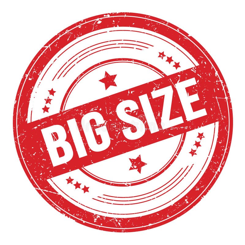 BIG SIZE Text on Red Round Grungy Stamp Stock Illustration ...