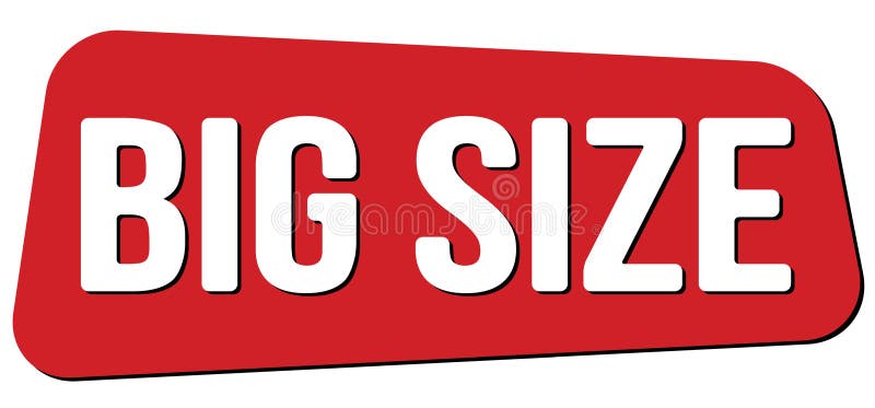 BIG SIZE Text on Red Trapeze Stamp Sign Stock Illustration ...