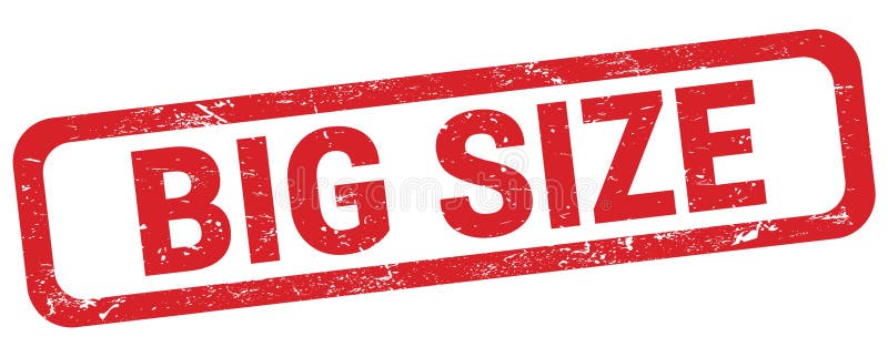 BIG SIZE Text Written on Red Rectangle Stamp Stock Image - Image of ...