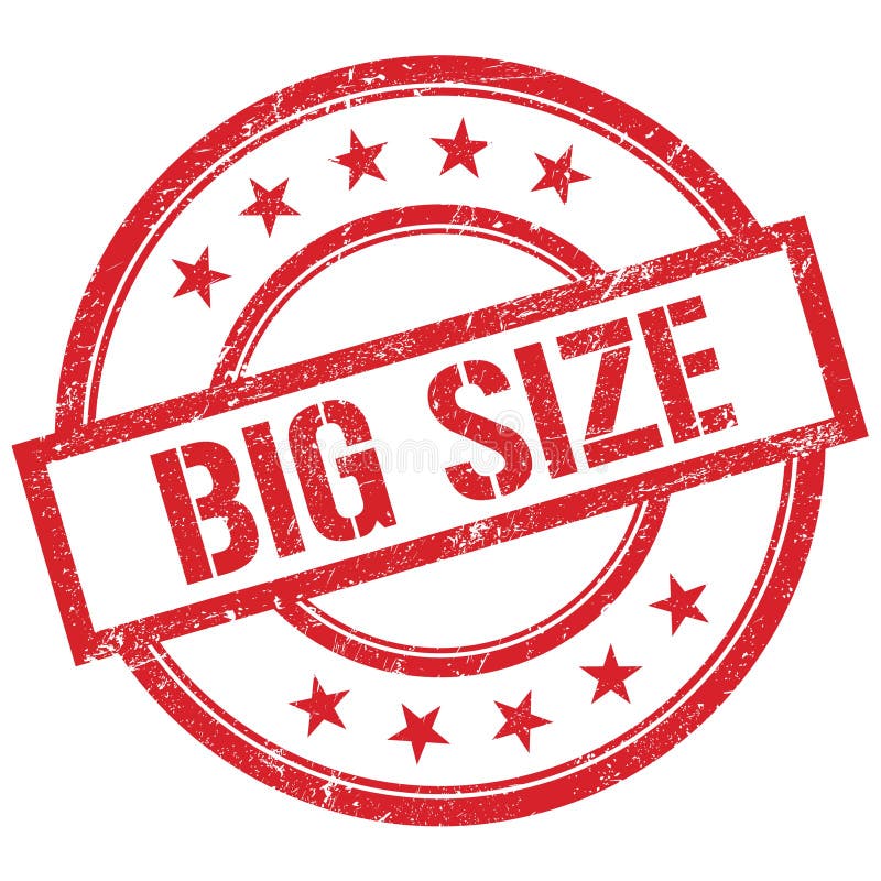 BIG SIZE Text Written on Red Vintage Stamp Stock Illustration ...