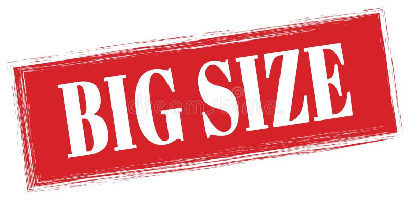 BIG SIZE Text Written on Red Stamp Sign Stock Illustration ...