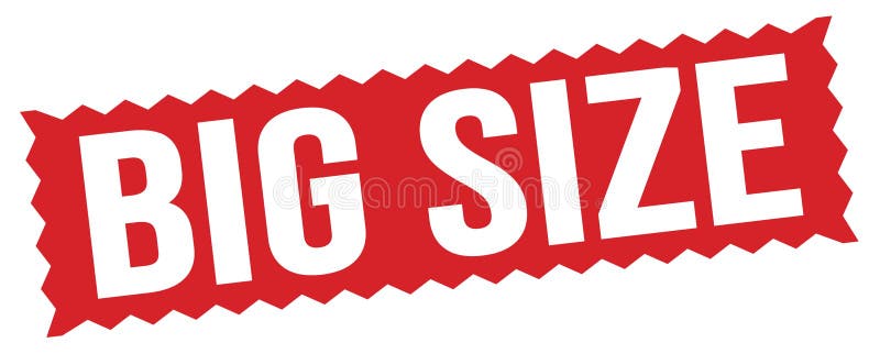 BIG SIZE Text Written on Red Stamp Sign Stock Illustration ...