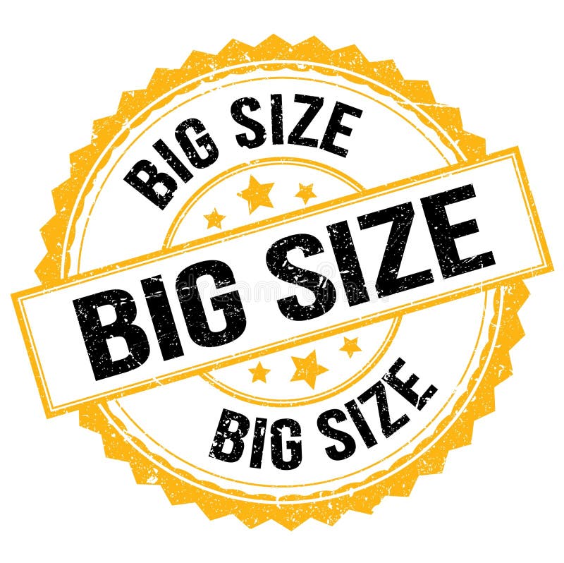 BIG SIZE Text on Yellow-black Round Stamp Sign Stock Illustration ...