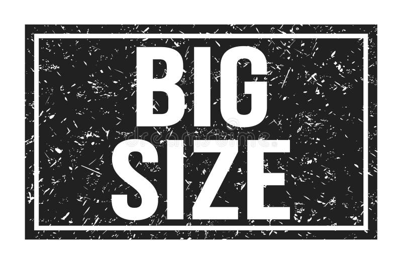 BIG SIZE, Words on Black Rectangle Stamp Sign Stock Illustration ...