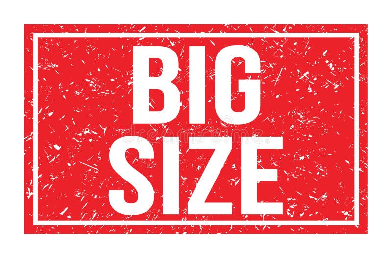 BIG SIZE, Words on Red Rectangle Stamp Sign Stock Illustration ...