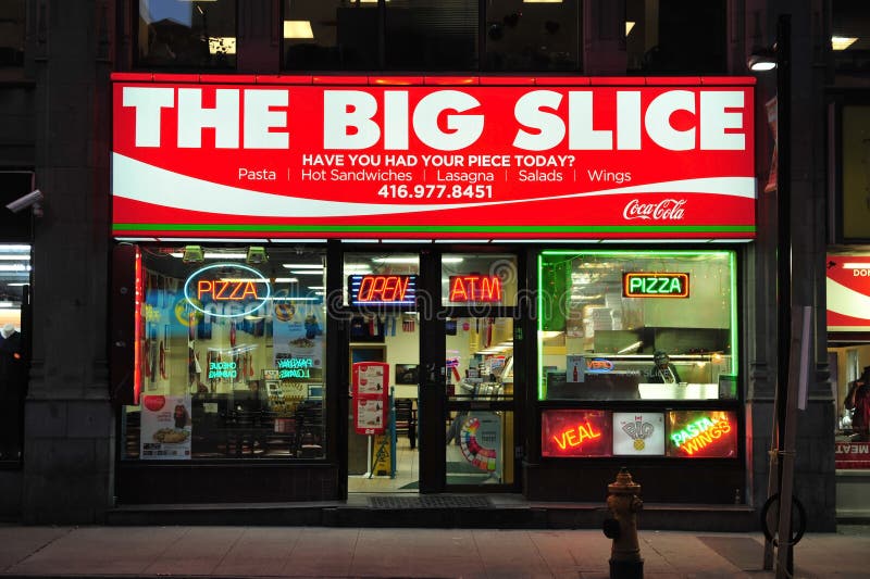 The Big Slice Pizza in Toronto Editorial Photo - Image of yonge ...