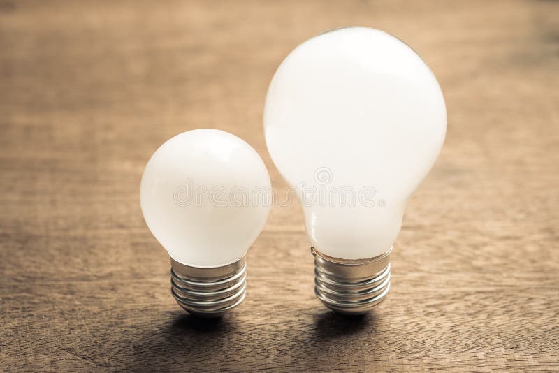 Big and Small Bulb stock image. Image of light, innovation - 143936667