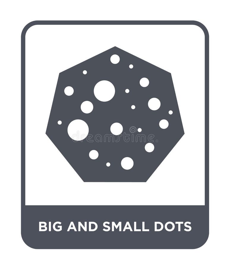 Big and Small Dots Icon in Trendy Design Style. Big and Small Dots Icon ...